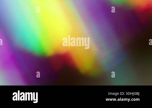 Iridescent leak defocused. Spectrum glow. Colorful neon rays mixing on ...
