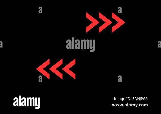 Arrows Animation On Green Screen Background. Arrows Blinking Arrows ...