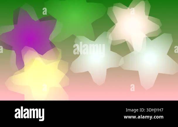 Abstract Colorful Star Shapes Blurry Background Motion Stock Video ...
