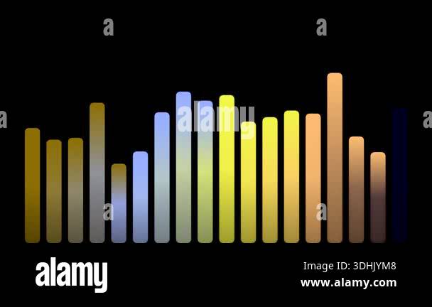 Colorful Bar Graph on Black Background Stock Video Footage - Alamy