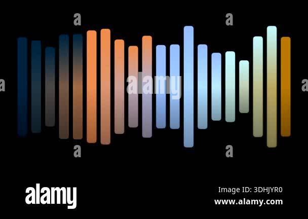 Colorful sound wave bars animation Stock Video Footage - Alamy