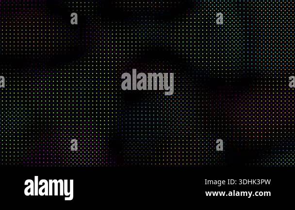 Animated abstract technology random dots and grid 4K on black ...