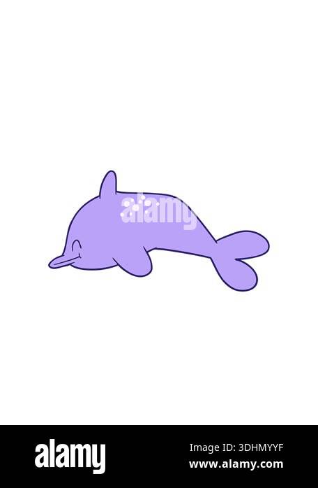 blinking radial lines animation of cartoon dolphin Stock Video Footage ...