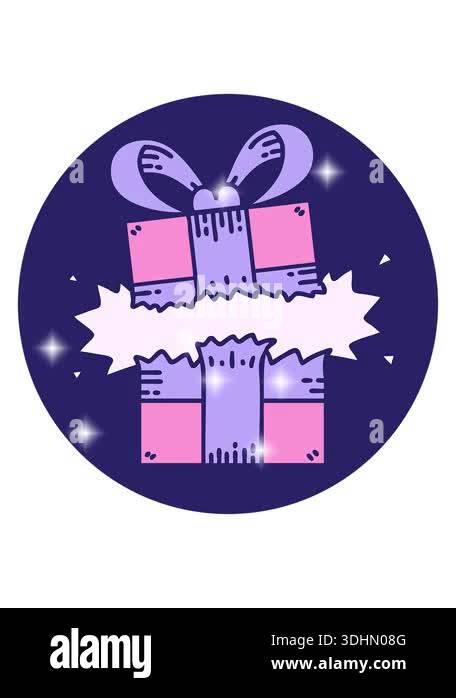 glitter effect animation of present design Stock Video Footage - Alamy