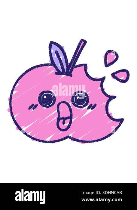 bobbing motion animation of Bitten Apple design Stock Video Footage - Alamy