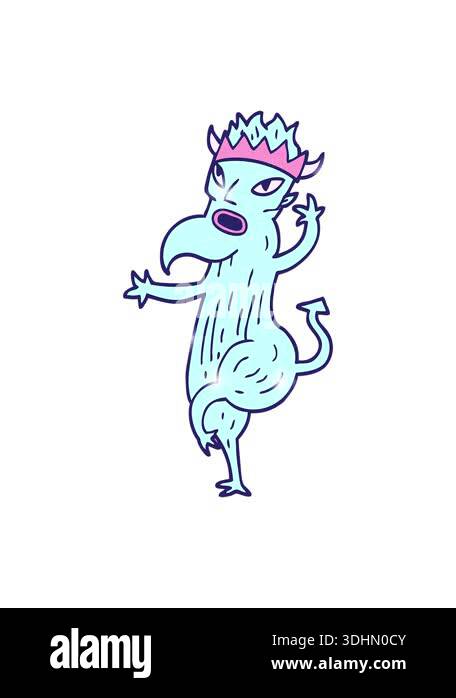 glitter effect animation of cartoon doodle devil Stock Video Footage ...