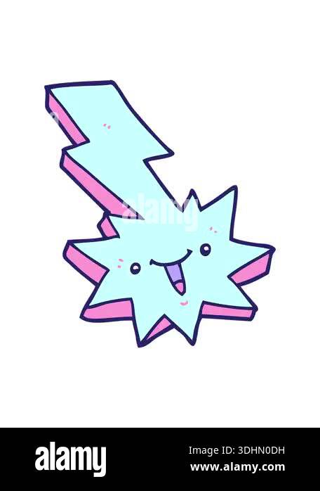 shivering motion animation of cartoon lightning strike Stock Video ...