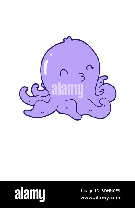 rise and float animation of cartoon octopus Stock Video Footage - Alamy