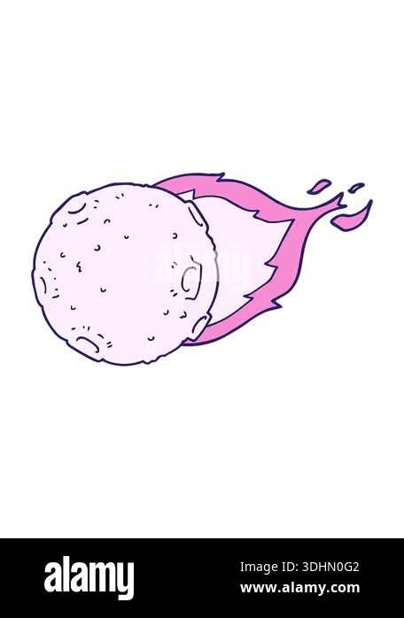 pixelize effect animation of cartoon meteorite Stock Video Footage - Alamy