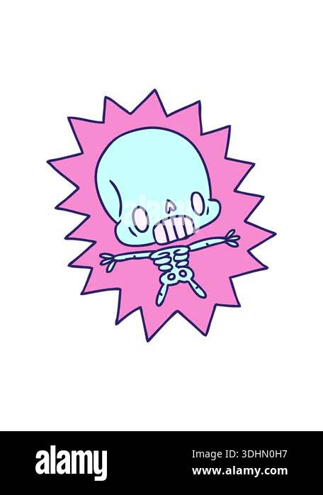 popping motion animation of cartoon illustration kawaii electrocuted ...