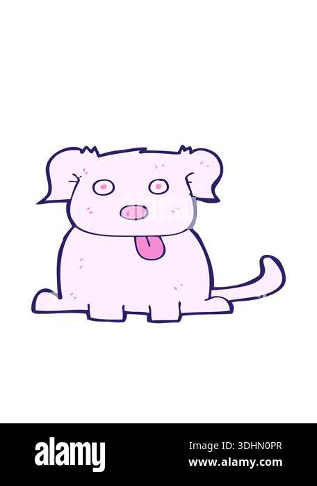 bobbing motion animation of cartoon dog in bright colors Stock Video ...