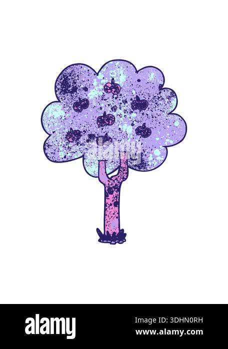 pixelize effect animation of apple tree cartoon Stock Video Footage - Alamy