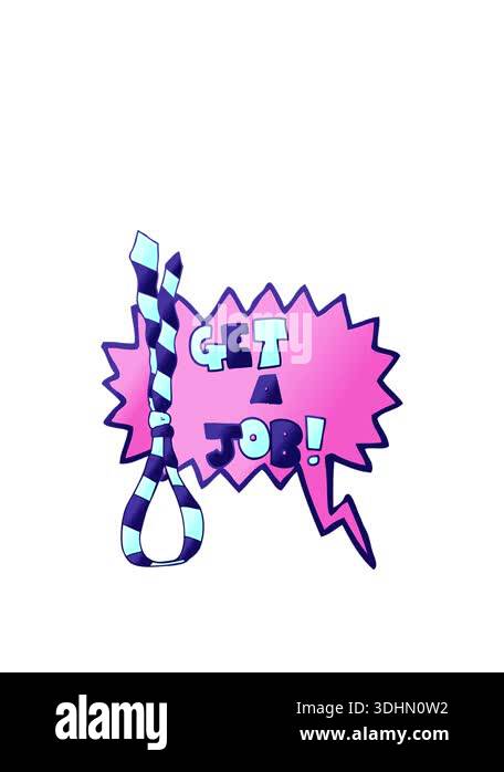 stretching up animation of freehand drawn speech bubble cartoon get a ...