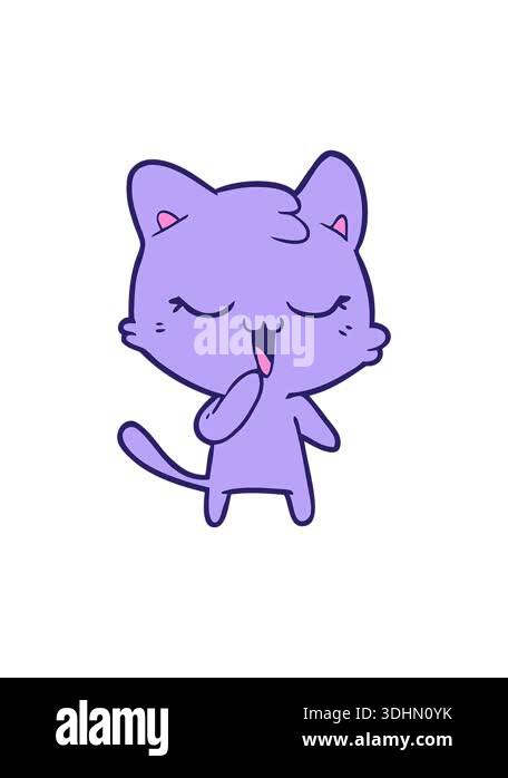 power up animation of happy cartoon cat doodle Stock Video Footage - Alamy