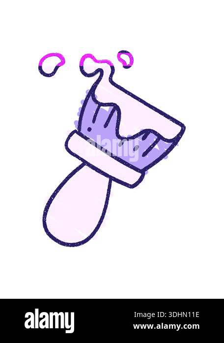 power up animation of a Paint Brush Chalk Drawing Stock Video Footage ...