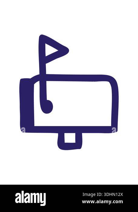 shaking motion animation of mail box symbol icon Stock Video Footage ...