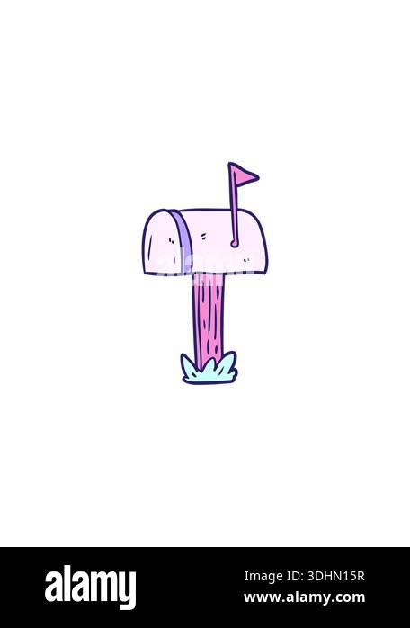 splitting effect animation of simple mailbox Stock Video Footage - Alamy