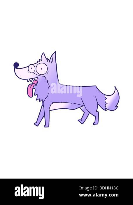 bobbing motion animation of a cartoon happy dog Stock Video Footage - Alamy
