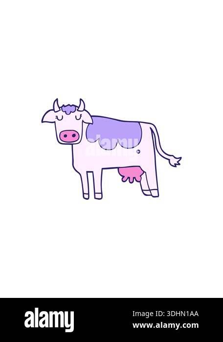 sales flash animation of cartoon cow design Stock Video Footage - Alamy