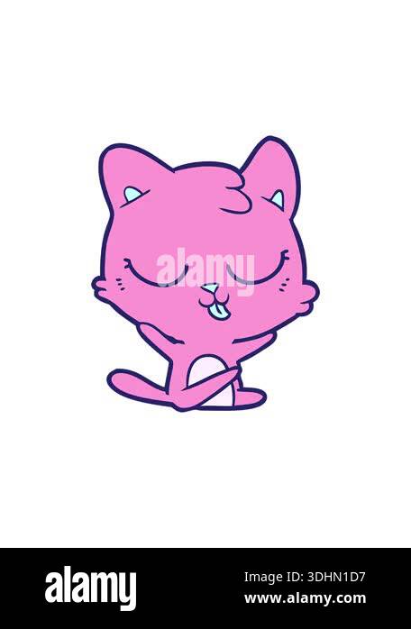 spinning motion animation of a cat cartoon illustration Stock Video ...