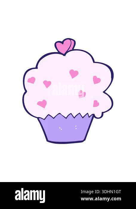 pixelize effect animation of funny cupcake Stock Video Footage - Alamy