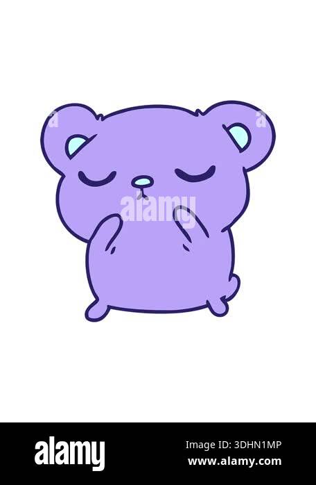 spinning motion animation of freehand cartoon of a cute bear Stock ...
