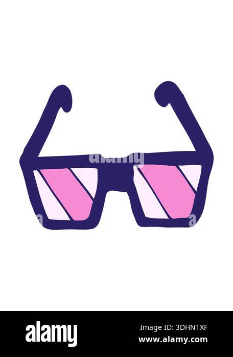 bobbing motion animation of cartoon glasses Stock Video Footage - Alamy