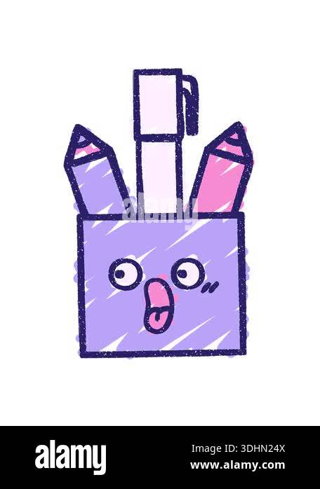 jiggle motion animation of Art Supplies Chalk Drawing Stock Video ...