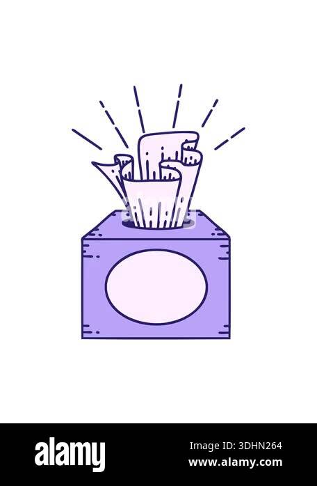 shaking motion animation of illustration of a box of tissues Stock ...