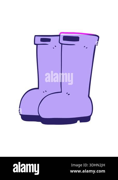 power up animation of cartoon doodle red wellies Stock Video Footage ...