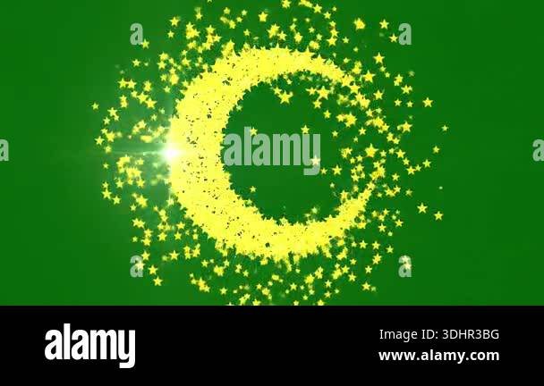 An abstract animation features shimmering golden particles that ...