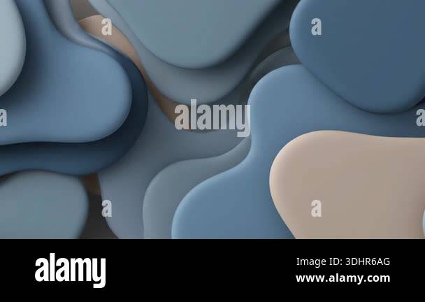Calming abstract animation featuring smooth, flowing organic shapes in ...
