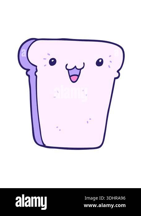 vibrating motion animation of slice of bread design Stock Video Footage ...