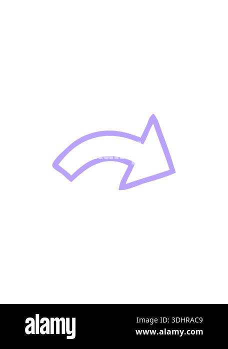 flashy sales animation of line drawing cartoon of a directional arrow ...