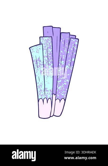 pixelize effect animation of cartoon leeks Stock Video Footage - Alamy