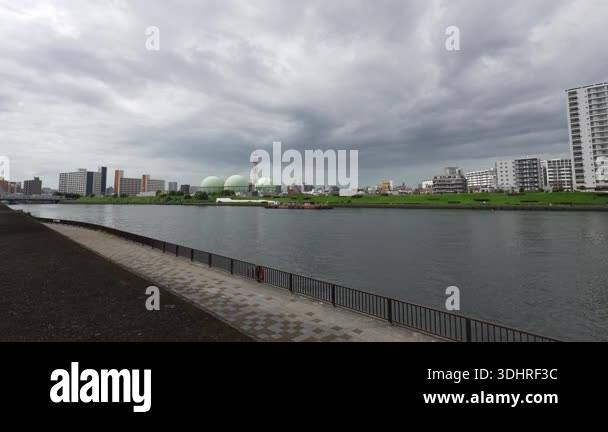 Sumida River Senju Area, Japan Tokyo 2023 Stock Video Footage - Alamy