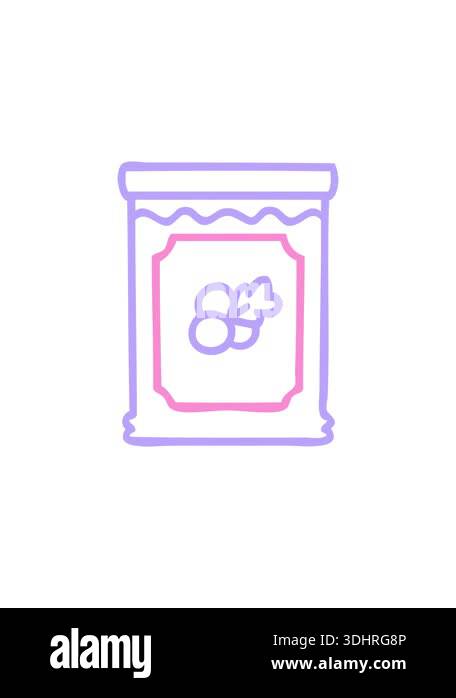 starburst effect animation of line drawing quirky cartoon blueberry jam ...