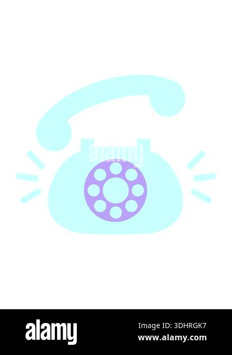 pixelize effect animation of telephone ringing Stock Video Footage - Alamy