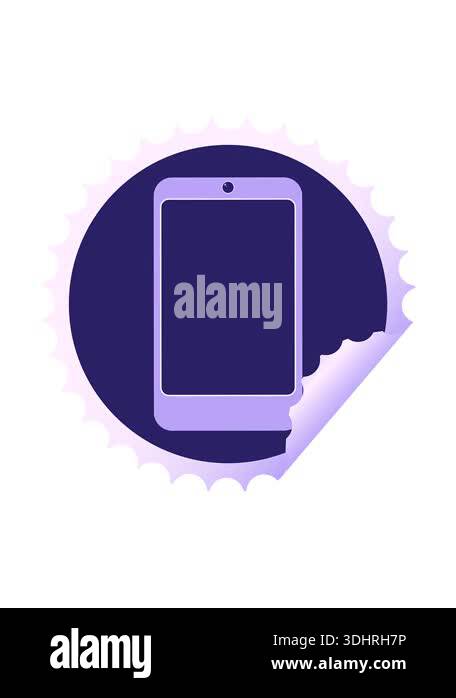 spinning motion animation of cell phone graphic vector illustration ...