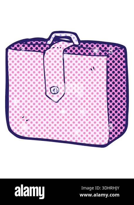 glitter effect animation of cartoon suitcase Stock Video Footage - Alamy