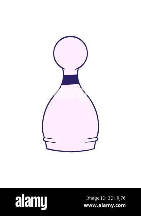 bobbing motion animation of cartoon bowling pin Stock Video Footage - Alamy