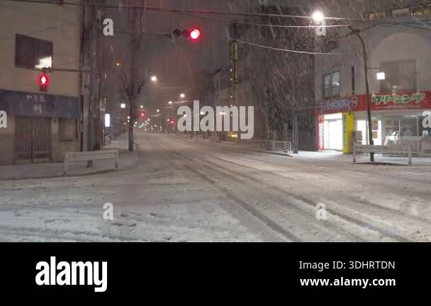 Tokyo heavy snow night view 2024 Stock Video Footage - Alamy