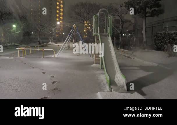 Tokyo heavy snow night view 2024 Stock Video Footage - Alamy
