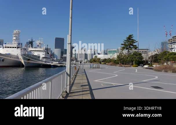 Tokyo Harumi Port Park January 2025 Stock Video Footage - Alamy