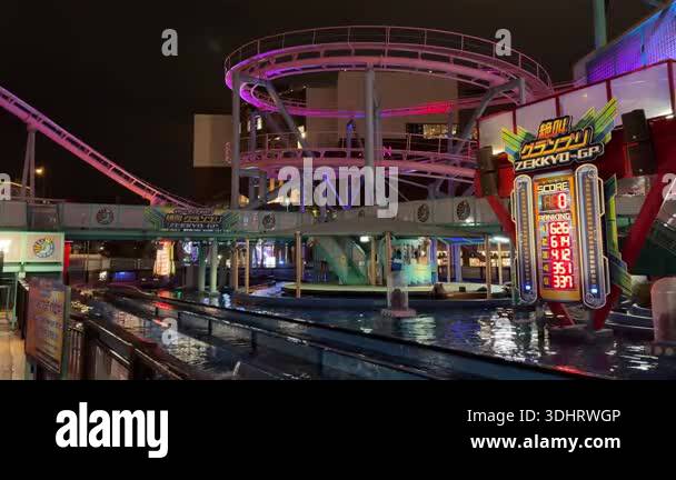 Yokohama Cosmoworld, Japan Night View 2023 Stock Video Footage - Alamy