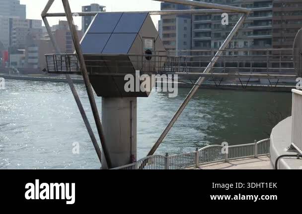 Reiganjima Water Level Observatory, Japan Tokyo 2025 Stock Video ...