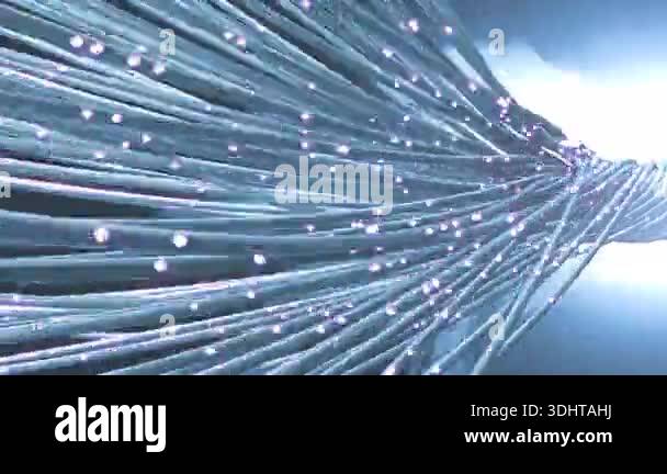 Fiber optic cables route network data through bundled connections used ...
