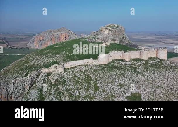 Aerial Video Of Anavarza Castle, Adana, Turkey Stock Video Footage - Alamy