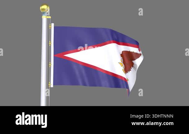 USA States american samoa Animated flag Closup, High-resolution 3D ...