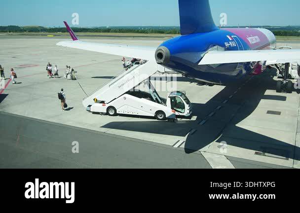 Budapest, Hungary 01 August 2025: WizzAir passenger aircraft comes to ...